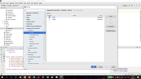 javascript i m using webstorm for node js development
