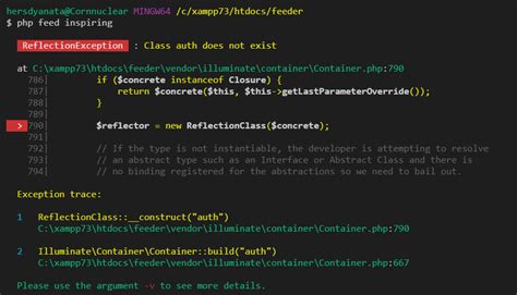 reflectionexception class auth does not exist · issue 235 · laravel