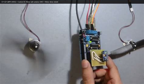 dc motor control with gy 521 gyro accelerometer module mpu 6050