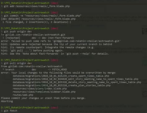 git commit can t push to gitlab failed and rejected stack overflow