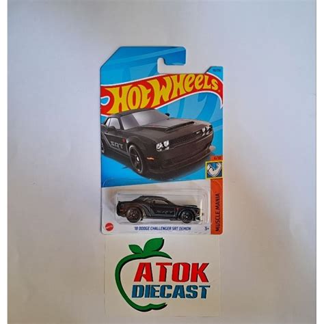Jual Hotwheels 18 Dodge Challenger Srt Demon Hitam Shopee Indonesia