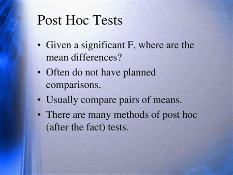 Planned Comparisons And Post Hoc Tests Ppt Download
