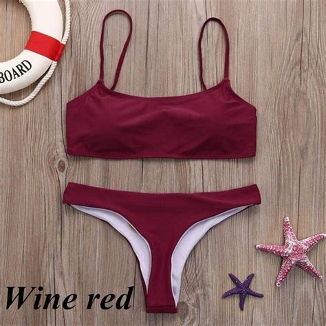 Women Push Up Padded Bra Bandage Bikini Set Swimsuit Triangle Swimwear