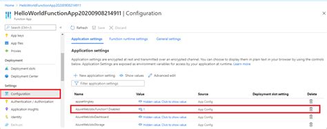 how to disable or enable azure functions in function app dotnetmirror