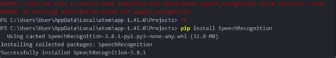 importerror no module named speech recognition in