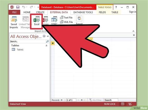how to create a database from an excel spreadsheet with pictures