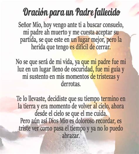 Hermosa Oración Para Un Padre Fallecido 【 Te Amamos 】 Frases Para