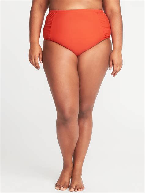 High Waisted Secret Slim Plus Size Swim Bottoms Old Navy