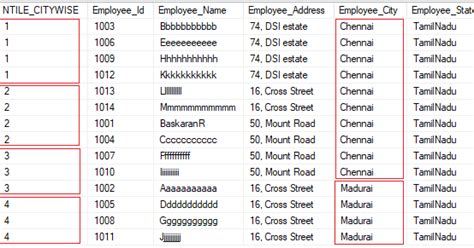 difference between row number rank dense rank and ntile in sql server