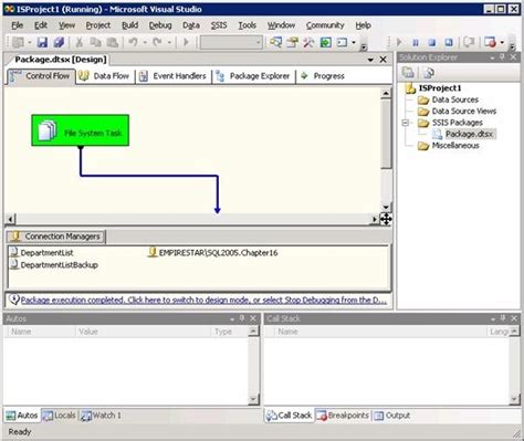 sql server integration services ssis saving and running packages