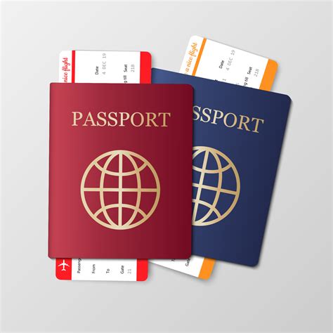 Passport And Boarding Pass Airplane Ticket Identification Document