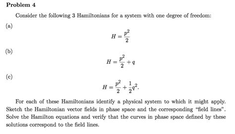 Solved Consider The Following 3 Hamiltonians For A System