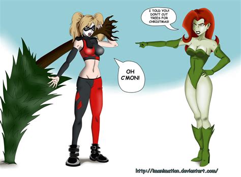 Batman Harley Quinn And Poison Ivy By Imanimation By Imanimation On