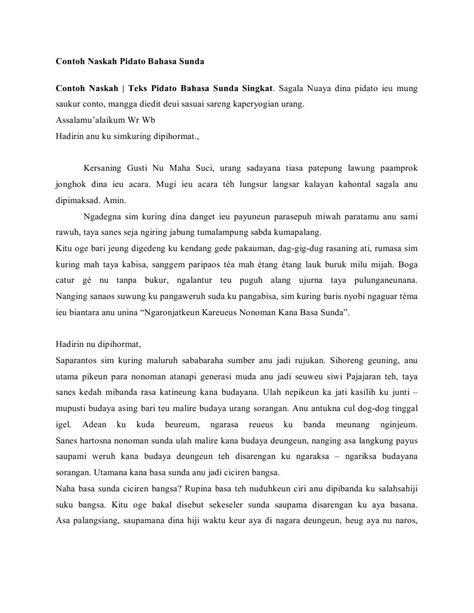 Membuat Pidato Bahasa Sunda Ruang Ilmu