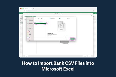 how to import bank csv files into microsoft excel tiller