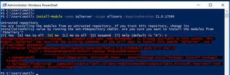 matticusau blog installing sqlserver powershell module from