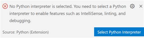 python vscode does not seem to accept interpreter from