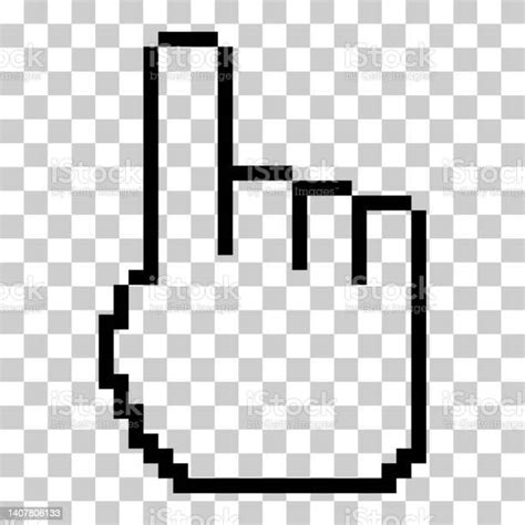 mouse cursor pixel icon web click symbol computer pointer vector