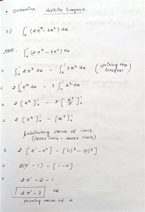 [solved] Determine The Value Of Definite Integrals Exercises 1 To 8