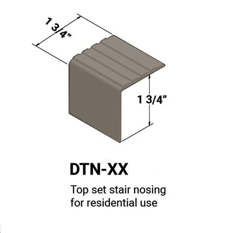 Johnsonite Stair Nosings Top Set For Residential Use 80 Fawn 12