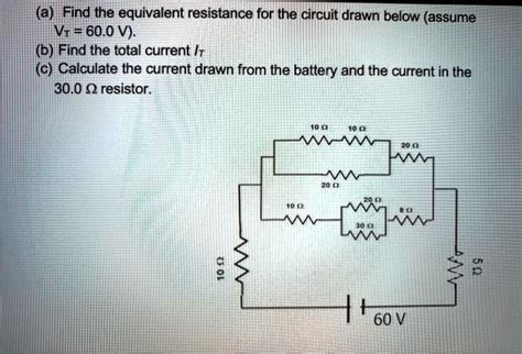 Solved A Find The Equivalent Resistance For The Circuit Drawn Below