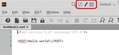 xml editing modes in framemaker