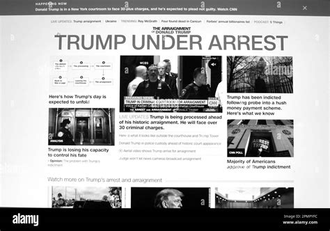 A Screenshot Of A Cnn Television Website Front Page With News Of Former