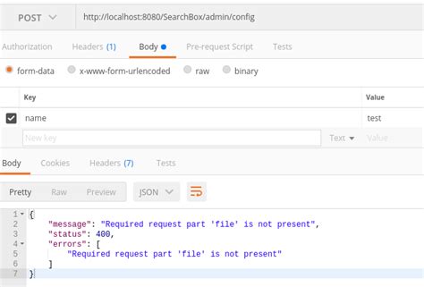 java spring file upload required request part is not present