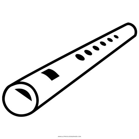 Corrupto Alineación Reconocimiento Dibujo De Una Flauta Para Colorear