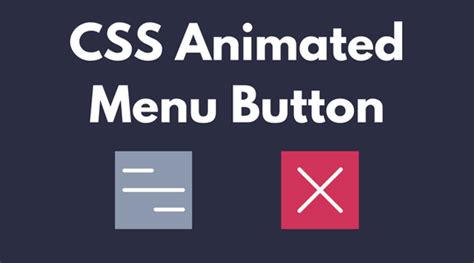build a css animated burger menu button using html css javascript hot