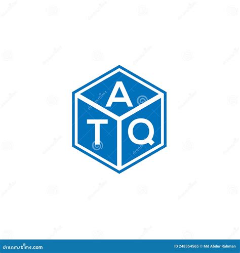 Design Do Logotipo Da Letra Atq Em Fundo Preto Conceito De Logotipo De