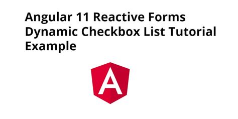 angular 12 11 reactive forms dynamic checkbox list tutorial example