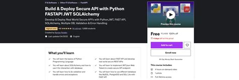 build and deploy secure api with python fastapi jwt sqlalchemy [free