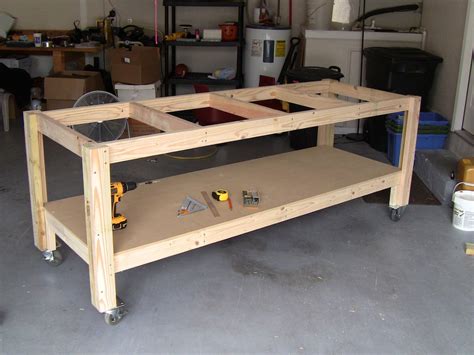 Homemade Garage Workbench Plans Image To U