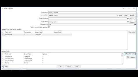 import excel file data in mysql database using pentaho