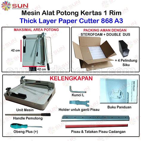 Mesin Machine Cutter And Puncher Alat Potong Kertas 1 Rim Thick