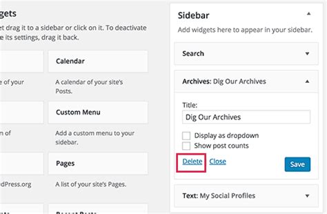 how to add and use widgets in wordpress