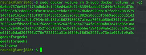 using cli to manage docker volumes geeksforgeeks