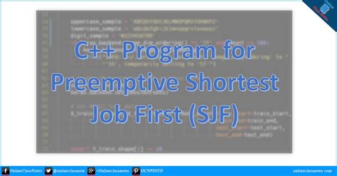 c program source code for preemptive shortest job first sjf cpu