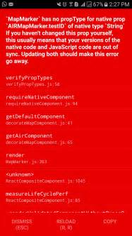 mapmarker has no proptypes for native prop airmapmarker testid