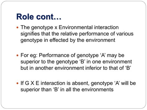 Large Genotypes By Environmental Interaction G X E For Yield
