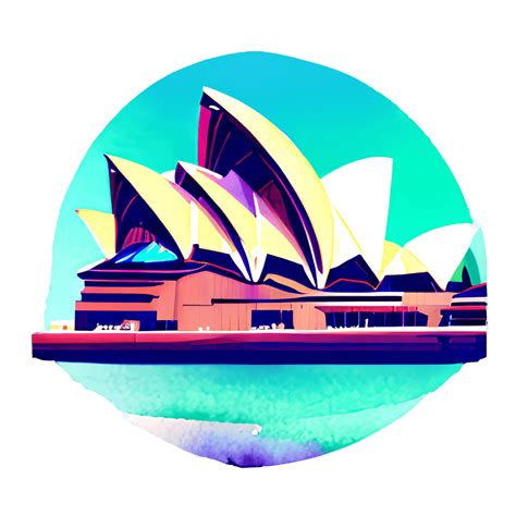 Sydney Opera House Watercolour Graphic · Creative Fabrica