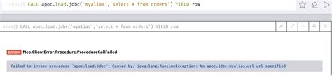 unable to invoke jdbc alias in neo4j 4 0 with apoc 4 0 0 4 · issue
