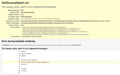 noreversematch the django plotly dash is not a