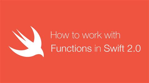swift 2 explanation functions methods youtube