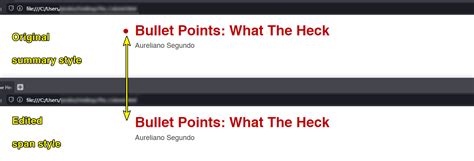 unwanted bullet points in html output using inline html formatting r