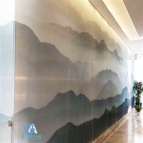 fluted glass with designed patterns and multiple processing options