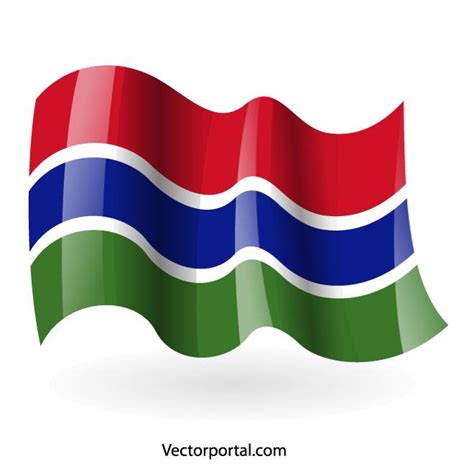 Gambia Flag Royalty Free Stock Vector Clip Art