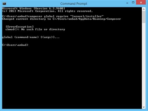php error installing laravel using composer stack overflow