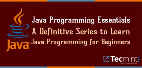 a definitive series to learn java programming for beginners